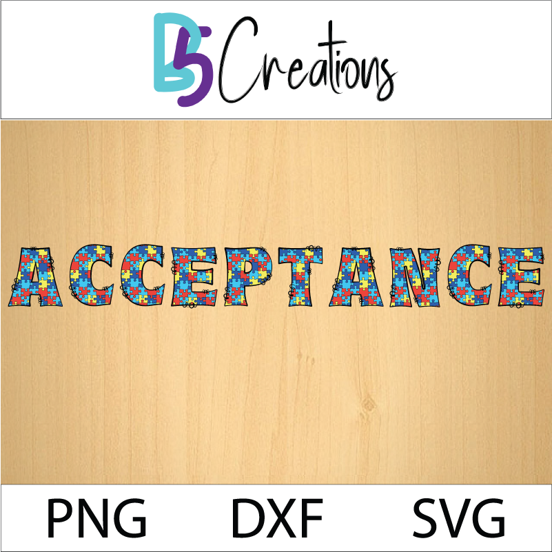 Autism Acceptance SVG - B5 Creations